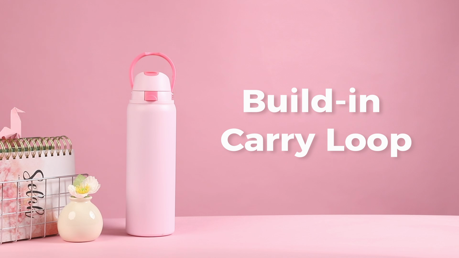 2-in-1 Pink Hydration Water Bottle – Xtusimple